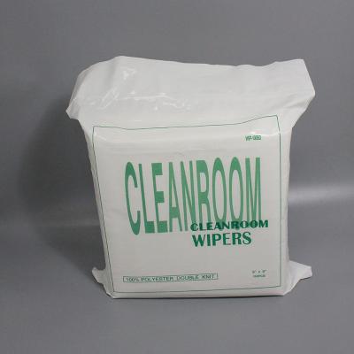 China 100% Polyester Cleanroom Wipes 4x4 Inch Laser Sealed Edge Lint Free Cloth 115 GSM for sale