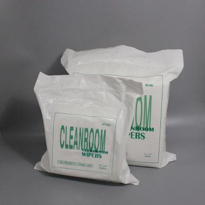 China 1000 Class 1009 6Inch Dust Free Cleaning Cloth Polyester Cleanroom Wiper 168gsm for sale