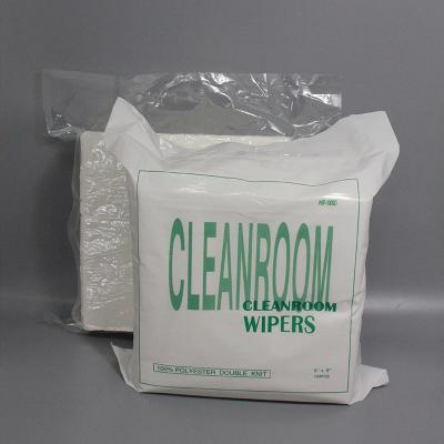 China Oil Absorbing Cleanroom Polyester Wipes 9 Inch Dust Free Disposable 123 gsm for sale