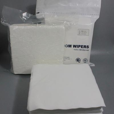 China 9x9 Nonwoven Polycellulose Wipes 56g Lint Free Cleanroom Cloth for sale