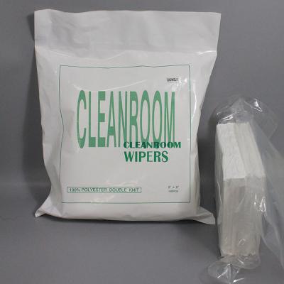China Multi Purpose Electronic 9inch Lint Free Cleanroom Wiper 100% Polyester Clean Wiper for sale