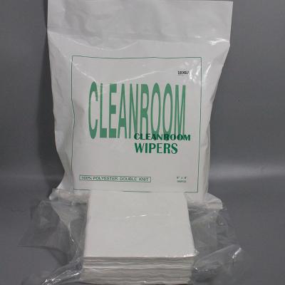 China 9 Inch Industrial Lint Free Polyester Wipes 2 Ply 168 gsm Cleanroom Wipers for sale