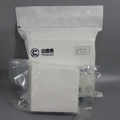 China Industrial White Cleanroom Wipers 9x9 Heavy Duty Nonwoven Dust Free 45% Polyester 55% Cellulose for sale