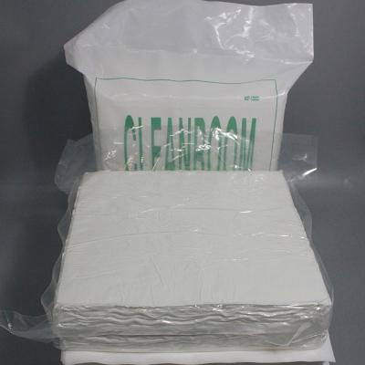 China 9 inch 100% Polyester Cleanroom Wipes Disposable Dust Free Phone Screen Cleaner 115gsm for sale