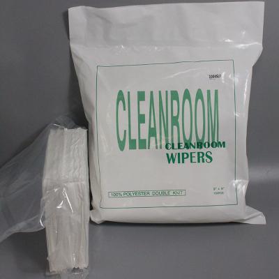 China Disposable 165gsm Microfiber 9inch Class 100 Polyester Lint Free Cleaning Dry Wipes for sale