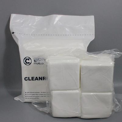 China Lint Free Cleanroom Wiper 9x9 Inch 56g Nonwoven Polyester Cellulose Wipes for sale