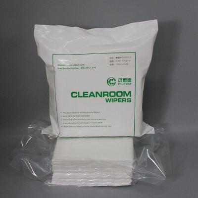 China 12 Inch 175g Knitted Microfiber Cleanroom Wiper Laser Cut Sealed Edge 75 Polyester 25 Nylon for sale