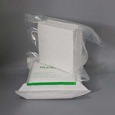 China High Absorbent 4x4 Inch 100% Microfiber Cleanroom Wipes Laser Cut Class 100 ISO 4 for sale