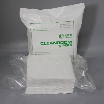 China 6 Inch Disposable Class 100 Cleanroom Wipes Lint Free 178 gsm Polyester Nylon LCD Cleaning Wipes for sale