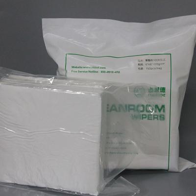 China 4x4 Inch 400 Pcs 110g Microfiber Cleanroom Wiper 100% Polyester Dust-Free Cloth for sale