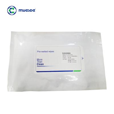 China 9x9 Inch Micro Denier Pre-Wetted IPA Cleanroom Wipes | 70% Isopropyl Alcohol | 120 g/m² Basis Weight for sale