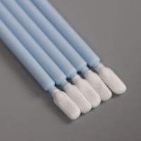 China Round Head Cleanroom Swab Polypropylene Handle 100mm Microfiber for Semiconductor Cleaning for sale