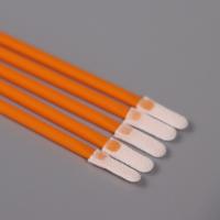 China 70mm PP Stick Flat Tip Swabs Double Knitted Cleanroom Microfiber swabs for sale
