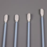 China PP Handle Cleanroom Swab 100pcs Polyester Head Semiconductor Cotton Buds ISO Class 4 for sale