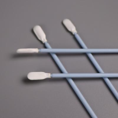 China Disposable Plastic Handle Polyester Swab 163mm for Electronics Cleaning Industrial Spun for sale