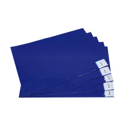 China 18 x 45 Inch Disposable PE Clean Room Sticky Mats - 30 Layers, 30-40 Micron Thickness for Dust Control for sale