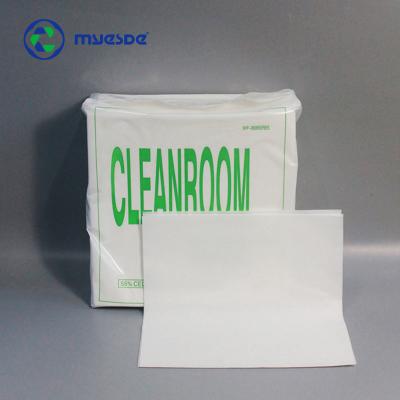 China 55% Cellulose 45% Polyester Cleanroom Wipes 9x9 Inches 68g Fabric for Class 1-1000 Environments for sale