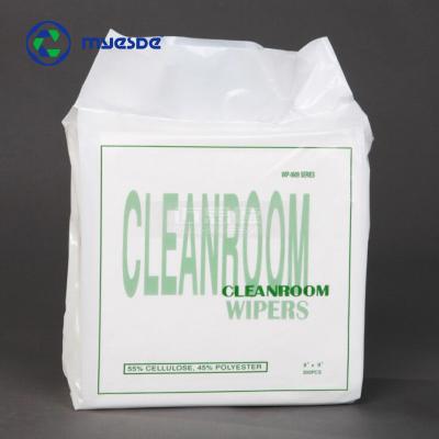 China 4x4 Inch 68g Cleanroom Nonwoven Paper Wiper for ISO Class 4-6 Dust-Free Applications for sale