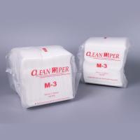China M-3 Cleanroom Wipers 250x250mm 35gsm Lint-Free Polyester Industrial Cleaning Paper for sale