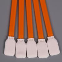 China Double Layer Rectangle Laser Sealed Printer Head Cleaning Swabs Class 100 Knitted Polyester Tip for sale