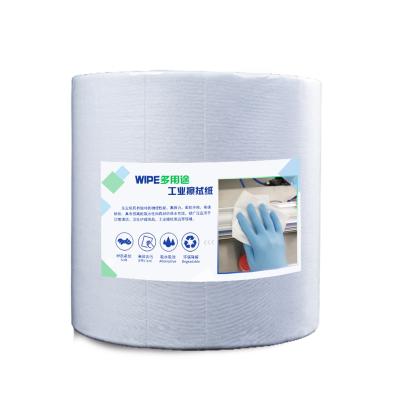 China 500pcs Industrial Viscose Dry Wipes 25x37cm 56GSM Oil Absorbent Paper Roll ROHS Certified for sale