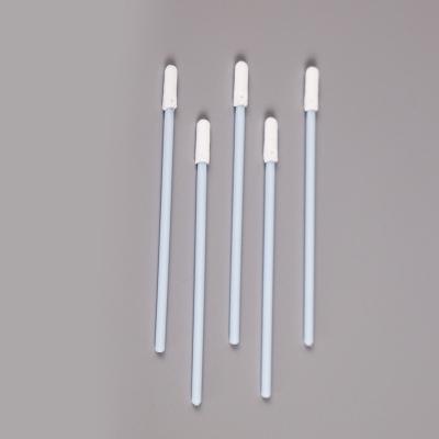 China Disposable Thermally Bonded Polyester Fiber Lens Cleaning Swab for PCB 10cm for sale
