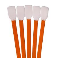 China Double Layer Rectangle Laser Sealed Printer Head Cleaning Swabs Class 100 Knitted Polyester Tip for sale