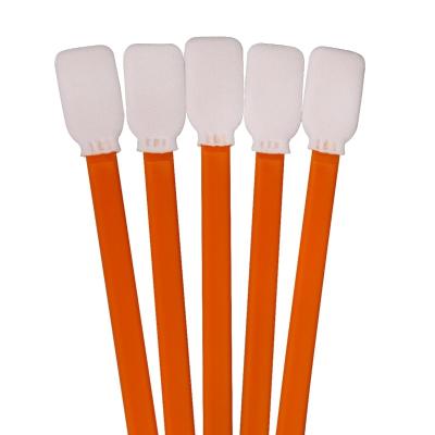 China Double Layer Rectangle Laser Sealed Printer Head Cleaning Swabs Class 100 Knitted Polyester Tip for sale