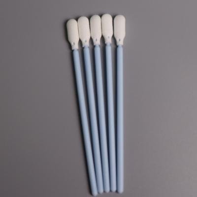 China FS746 Blue Handle Flexible Head Foam Swab - 100 PPI Polyurethane for Electronics & Optics Cleaning for sale