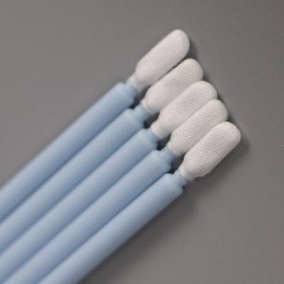 China 100 Pack PP Stick Microfiber Cleaning Swabs Lint Free Class 10 Cleanroom for sale