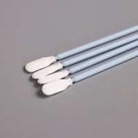 China Double Layer Polyester Tipped Swabs Industrial Disposable Cleanroom Cotton Buds For Electronics for sale
