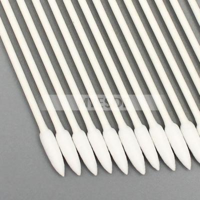 China Double Pointed Tip Cleanroom Swab Dust Free Sharp Point Long Cotton Buds 75mm for sale