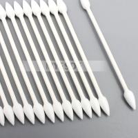 China Double Sharp Head Industrial Cotton Swabs Lint Free Paper Stick 75mm Cleaning Swab for sale
