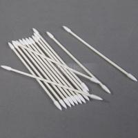 China Custom Lint Free Paper Handle Cleanroom Cotton Swab 81mm Long Pointed Tip for Electronic Cleaning for sale