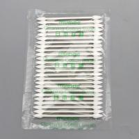 China Custom Lint Free Paper Handle Cleanroom Cotton Swab 81mm Long Pointed Tip for Electronic Cleaning for sale