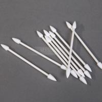 China 75mm Industrial Cleanroom Swab Lint Free Paper Stick Pointed Cotton Swabs 12mm Head for sale