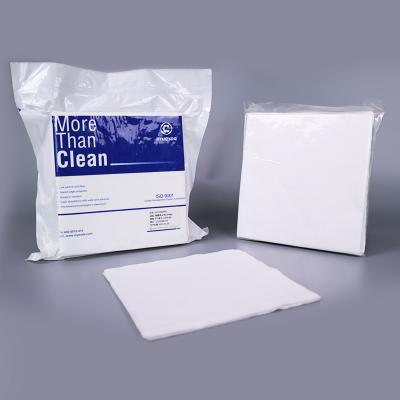 China Recycled Sterile Cleanroom Wipes 100% Polyester Double-K Lint Free Dry Wipes 9x9 for sale