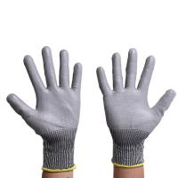 China White PU Coating Anti-Static ESD Work Gloves with Carbon Fiber - 20-23cm Length, 0.9-1mm Thickness for sale