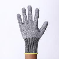 China White PU Coating Anti-Static ESD Work Gloves with Carbon Fiber - 20-23cm Length, 0.9-1mm Thickness for sale