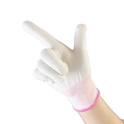 China Antistatic ESD Clean Room Gloves with PU Coating - Level F Cut Resistance, 20-23cm Length, 0.9-1mm Thickness for sale