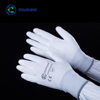 China Carbon Fiber PU ESD Anti-Static Gloves 20-23cm Length 0.9-1.0mm Thickness for Electronics Assembly for sale