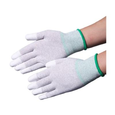 China Dust Proof Knit Coated Cleanroom Nylon Gloves 20-23cm Length 0.9-1mm Thickness Polyester Work Hand Protection for sale