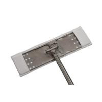 China Cleanroom Mop 100 Polyester Ultrasonic Cutting Class 1000-10 Stainless Steel Handle for sale