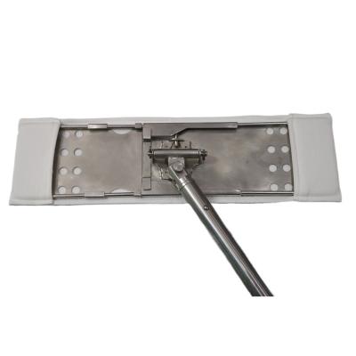 China Cleanroom Mop 100 Polyester Ultrasonic Cutting Class 1000-10 Stainless Steel Handle for sale