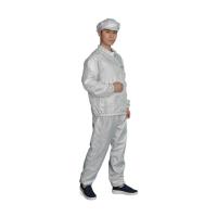 China ESD Cleanroom Coverall Anti-Static Clothing 10^6-10^7 Ohms S-XXXXXL Size Range for sale