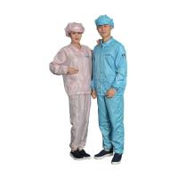 China ESD Cleanroom Coverall with Undetachable Hood - Class 10 Anti-Static Workwear for Electronics Manufacturing for sale