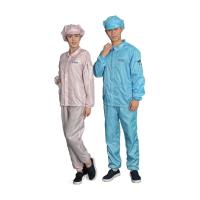 China ESD Cleanroom Coverall with Undetachable Hood - Class 10 Anti-Static Workwear for Electronics Manufacturing for sale