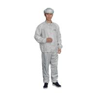 China ESD Cleanroom Coverall with Undetachable Hood - Class 10 Anti-Static Workwear for Electronics Manufacturing for sale