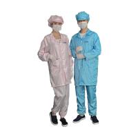 China ESD Cleanroom Coverall 140-175cm Anti-Static Garment for Class 10 Cleanrooms with 8 Size Options for sale