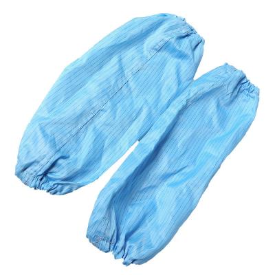 China Blue 0.5cm Stripe ESD Antistatic Oversleeve for Cleanroom Lint Free Protection for sale